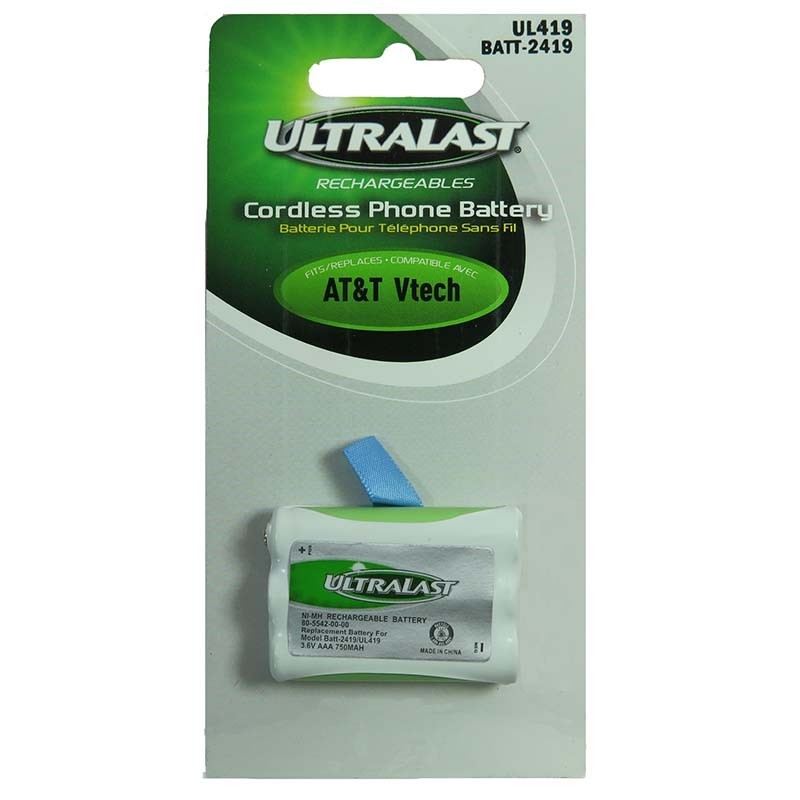 Batería para teléfono inalámbrico marca ULTRALAST 3.6V Modelo UL419